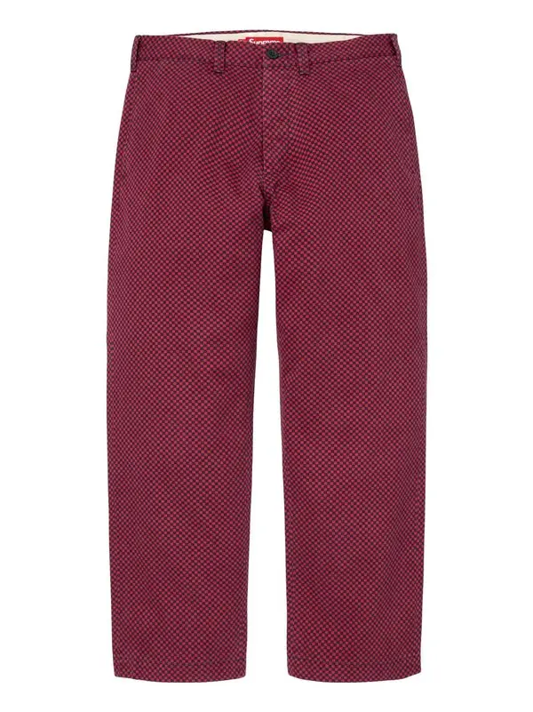 Supreme Chino Pant Checkerboard - Red