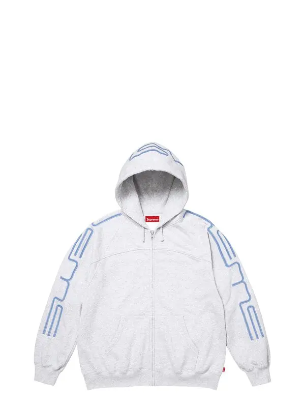 Supreme Connect Zip Up Hooded Sweatshirt - Grey