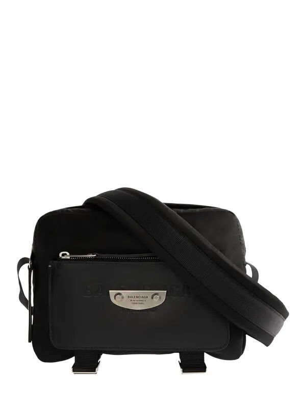 Balenciaga Sleek Nylon Zip Bag - Black