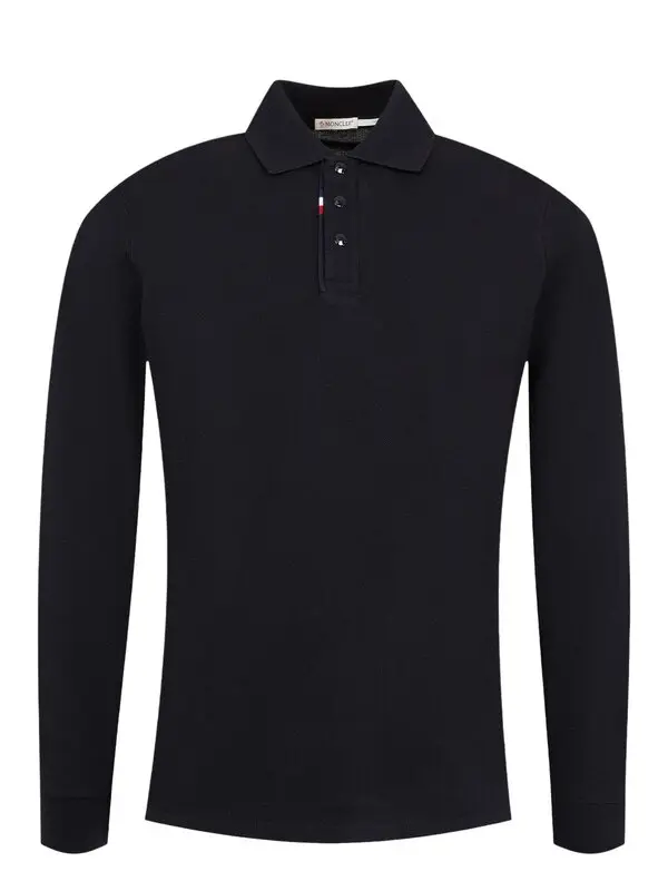 Moncler Long Sleeve Polo - Blue