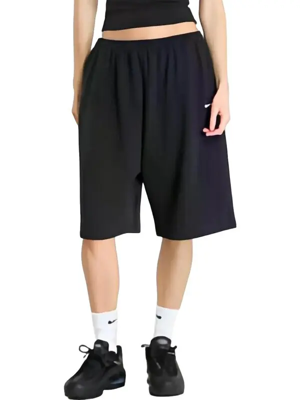 Nike Embroidered Logo Knee-length Shorts - Black
