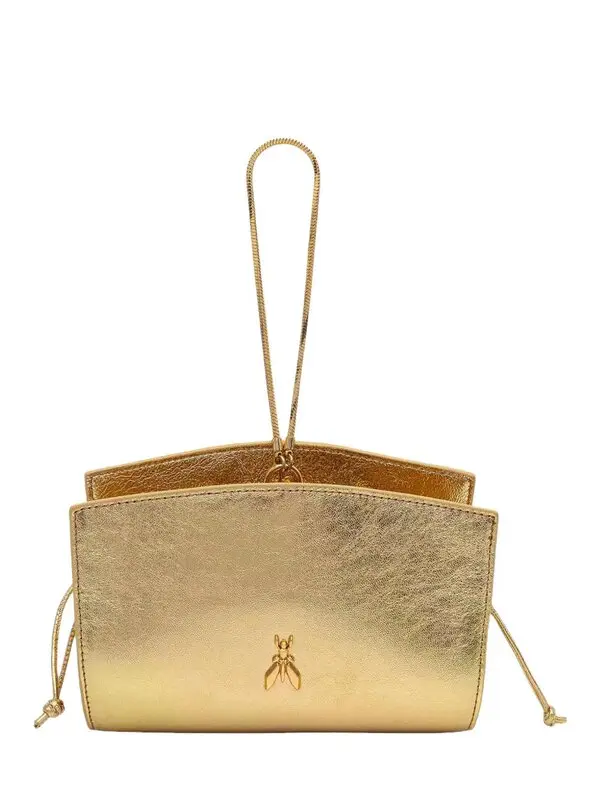 Patrizia Pepe Metallic Leather Mini Bag - Gold
