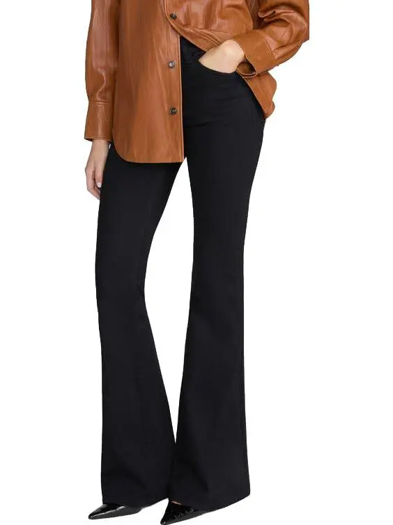 FRAME The Flare High Waist Flare Jeans - Black