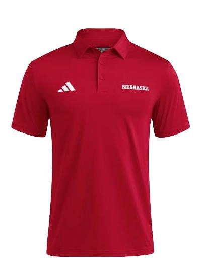 Adidas Nebraska Huskers Ultimate 365 Solid Polo - Red