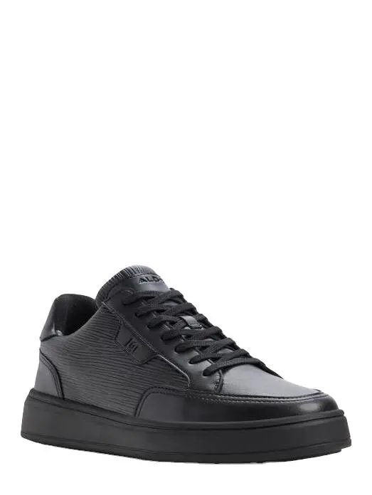 Aldo Miko Faux Leather Lace-up Sneakers - Black/black