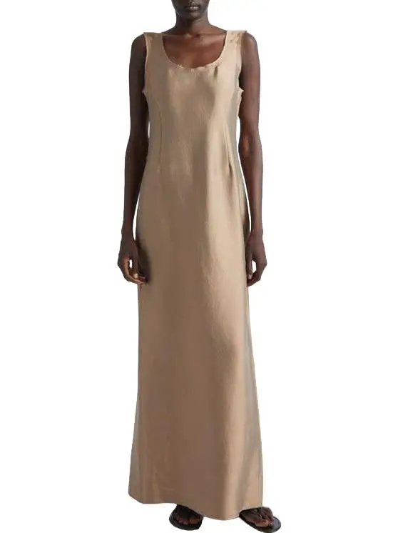 KALLMEYER Isadora Frayed Summer Virgin Wool Blend Gown - Copper