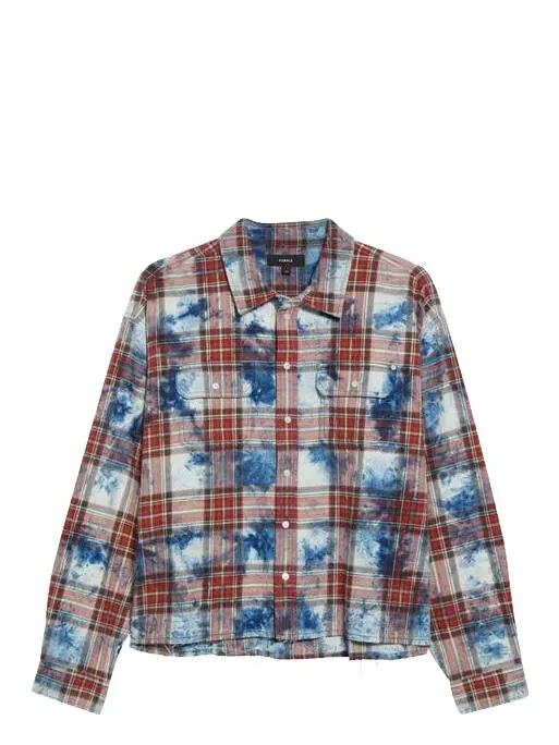 PURPLE BRAND Embellished Flannel Shirt - White Multi