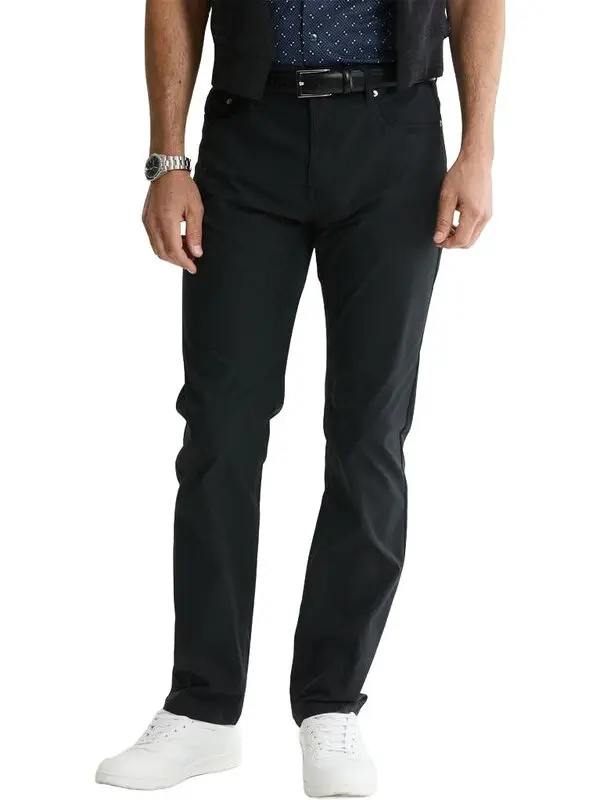 JACHS Straight Leg Stretch 5-pocket Pants - Black
