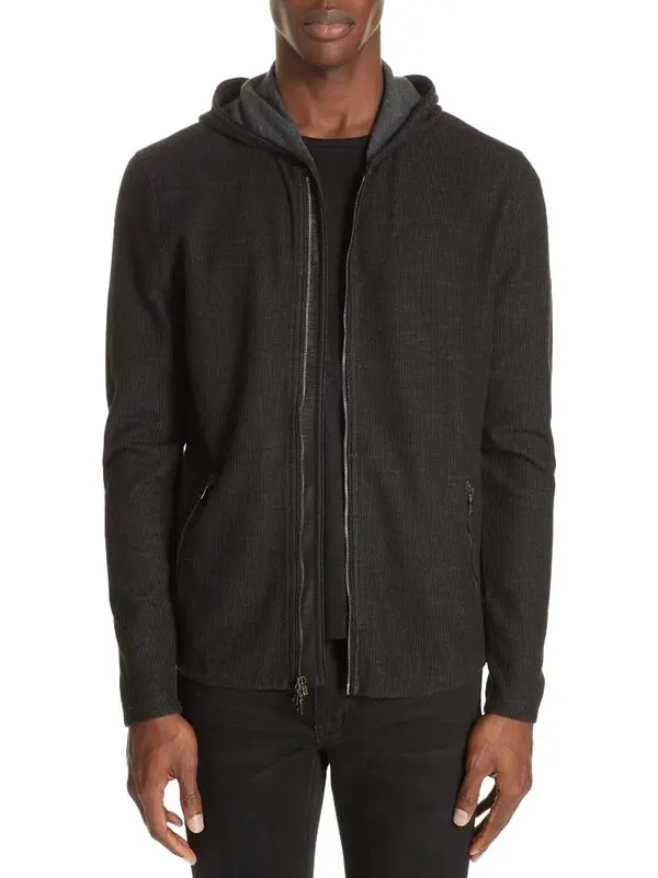 John Varvatos Zip Hoodie - Black