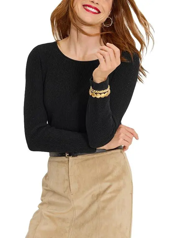 Tommy Bahama Opal Shore Crewneck Sweater - Black
