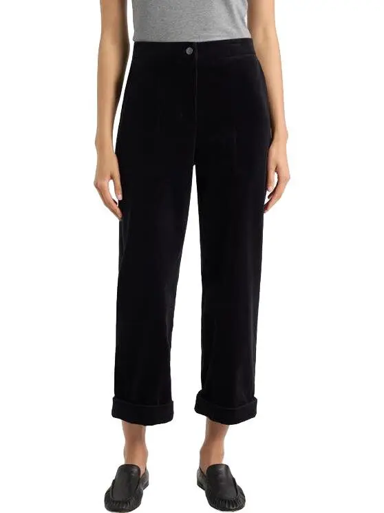 Eileen Fisher Straight Leg Ankle Pants - Black