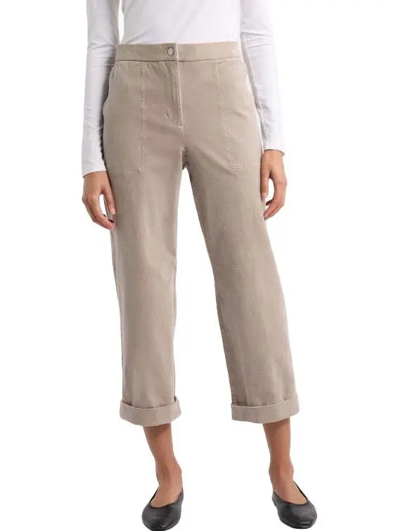 Eileen Fisher Straight Leg Ankle Pants - Twine
