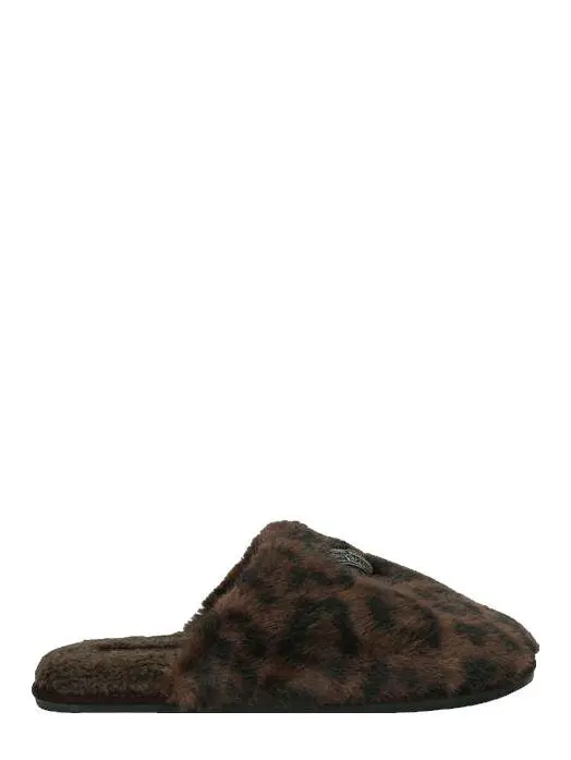 Kurt Geiger Kensington Faux Fur Slipper - Medium Brown