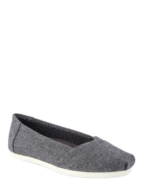 Toms Alpargata Faux Shearling Lined Slip-on - Charcoal