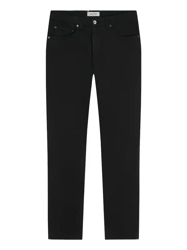 Bugatchi Five Pocket Stretch Cotton Pants - Black