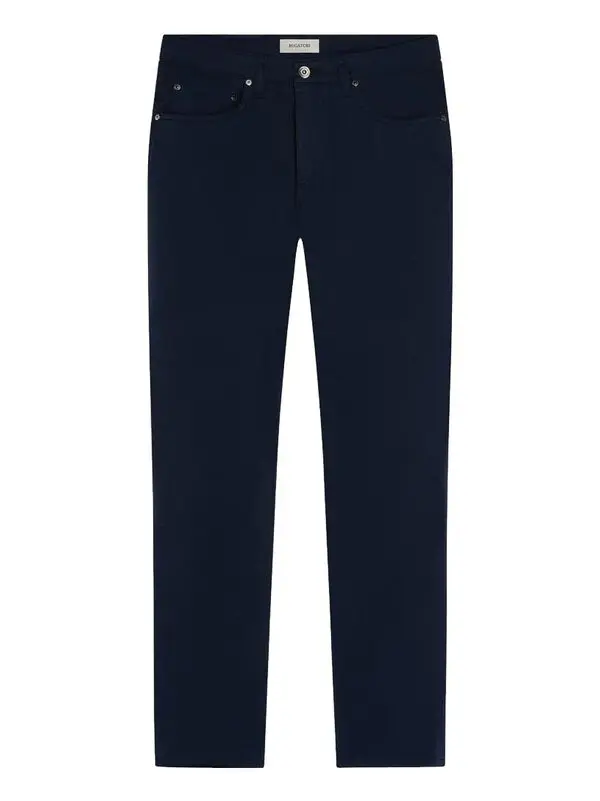 Bugatchi Five Pocket Stretch Cotton Pants - Navy