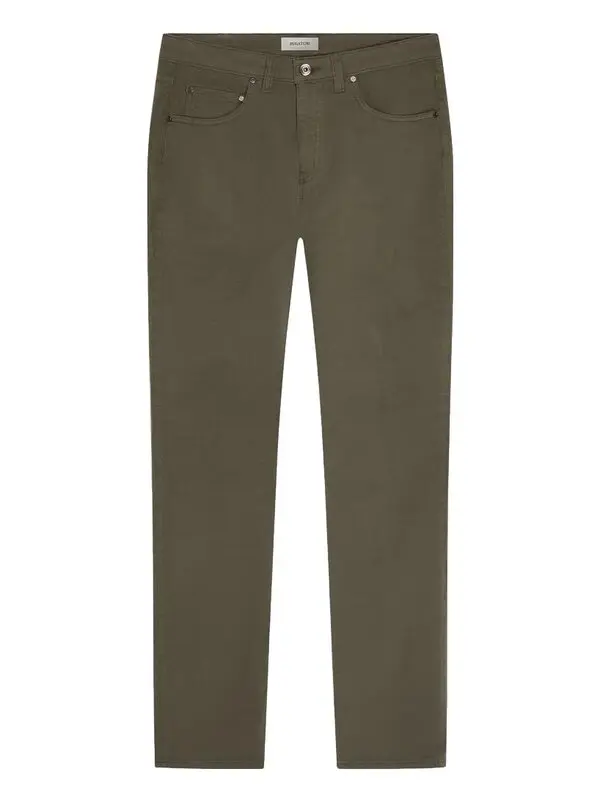 Bugatchi Five Pocket Stretch Cotton Pants - Olive