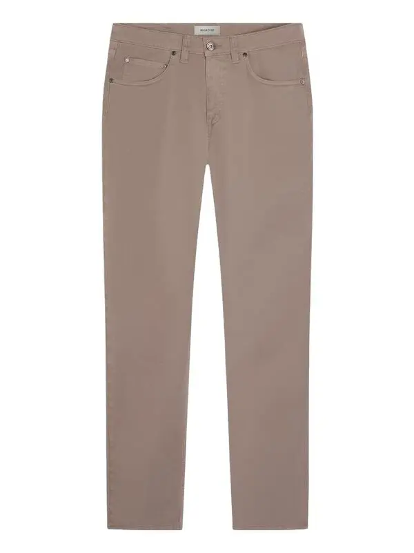 Bugatchi Five Pocket Stretch Cotton Pants - Walnut