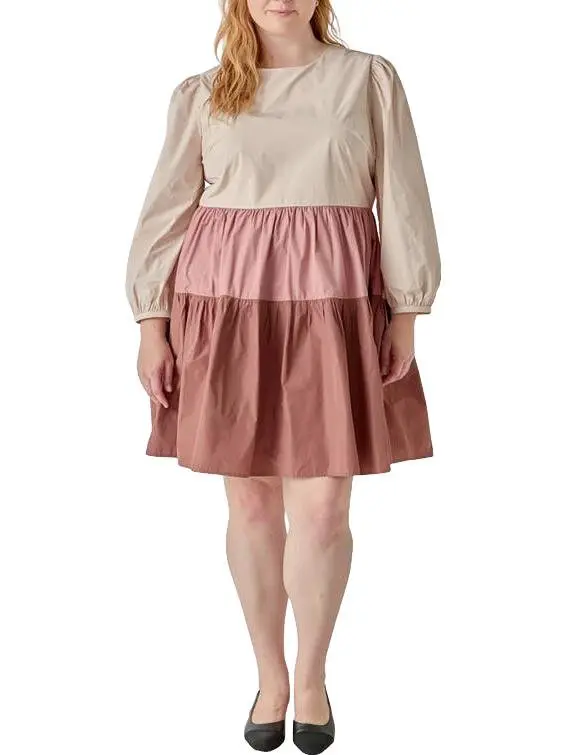 English Factory Colorblocked Tiered Minidress - Multi
