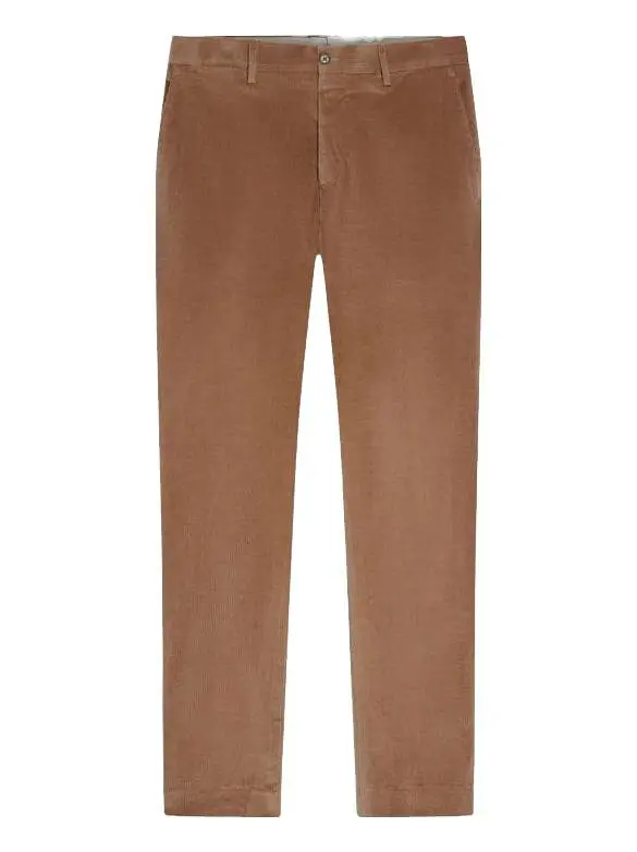 Bugatchi Straight Leg Corduroy Pants - Camel