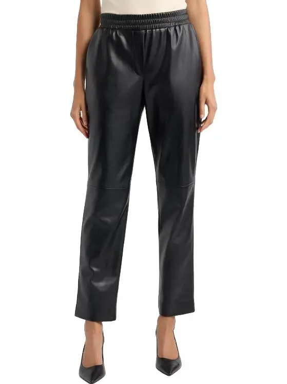 Elie Tahari Madelyn Faux Leather Pants - Noir