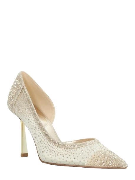 Dune London Cristelle Embellished Pointed Toe D'orsay Pumps - Gold