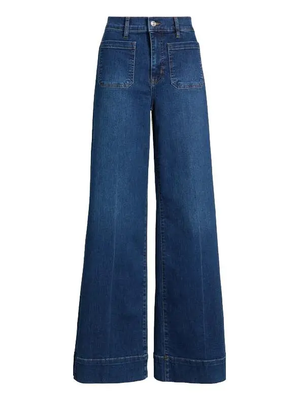 FRAME Le Slice Slim Palazzo High Waist Wide Leg Jeans - Folklore