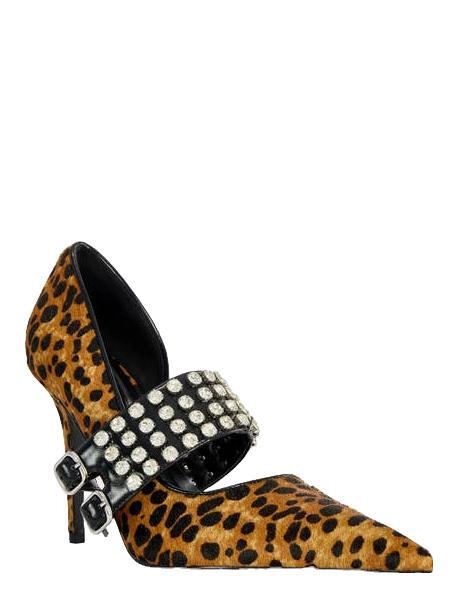 AZALEA WANG Reesea Pointed Toe D'orsay Pumps - Brown Multi