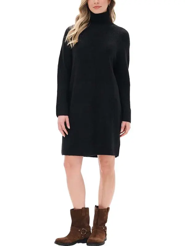 HATLEY Iris Turtleneck Sweater Dress - Classic Black