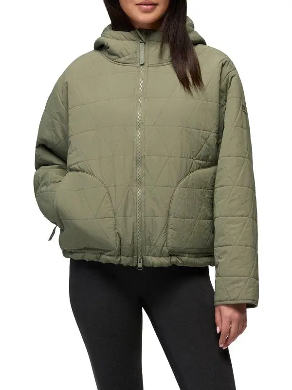 Prana Encinitas Quilted Bomber Jacket - Sage