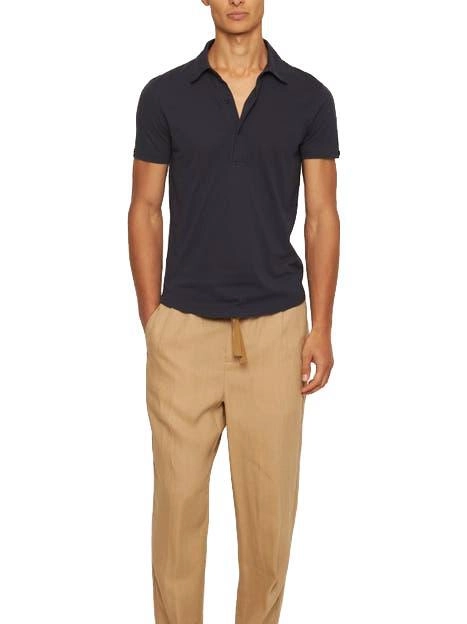 Orlebar Brown Sebastian Silk Tailored-fit Polo Shirt - Night Iris