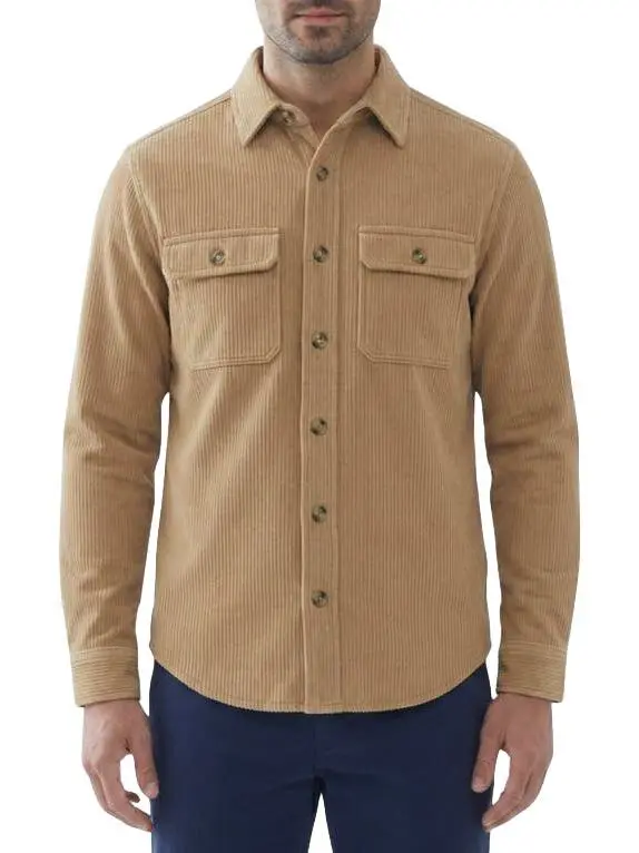 REPORT COLLECTION Long Sleeve Bonded Shirt - 90 Beige