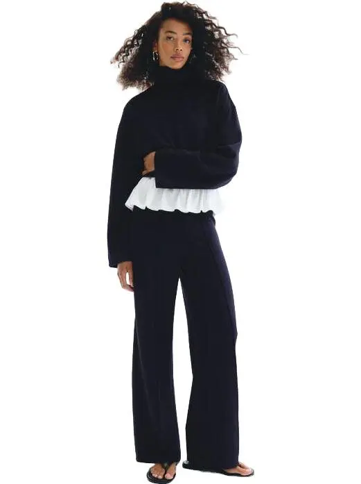 H&M 2-piece Top And Pants Set - Navy Blue