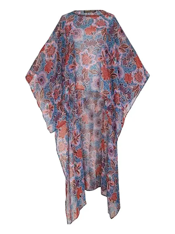 JENNAFER GRACE Aurora Botanica Float Scarf Top - Blue