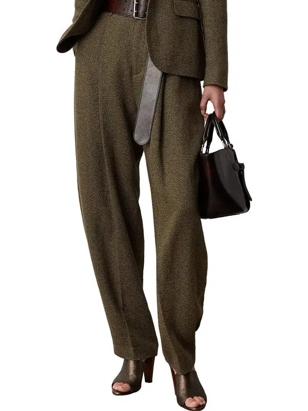 Ralph Lauren Harlo Broken-twill Tailored Trousers - Cypress Multi