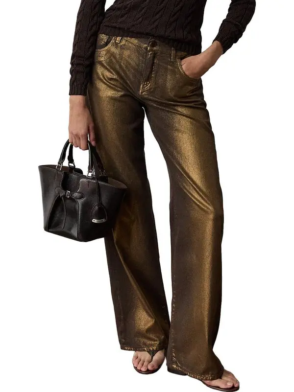 Ralph Lauren Mercer Relaxed Wide-leg Jeans - Bronze