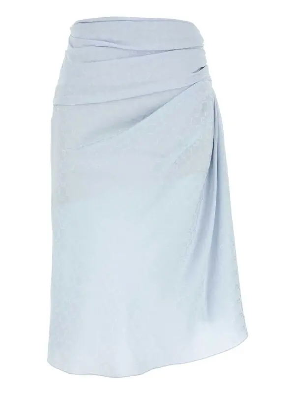 Givenchy Pastel Light Silk Skirt - Blue