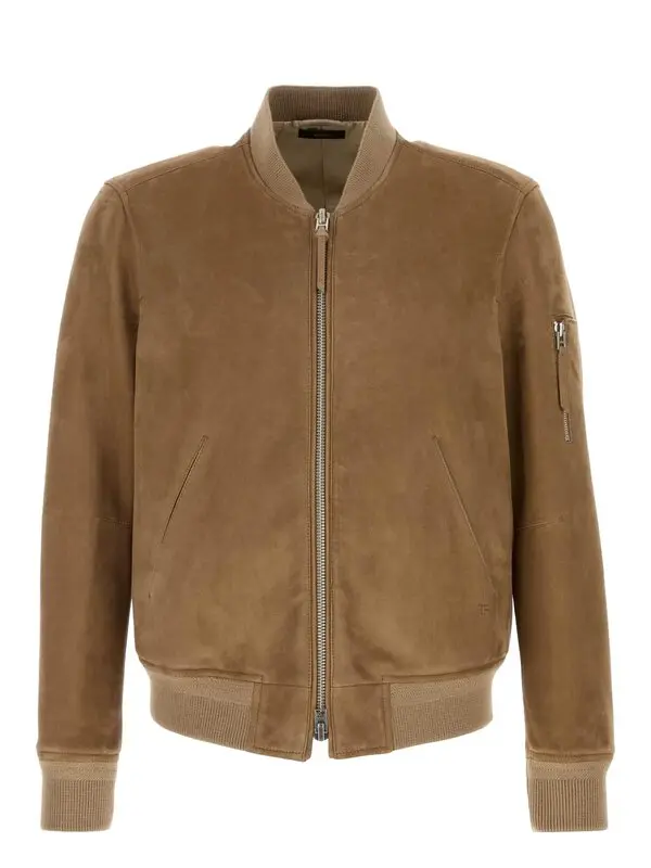 TOM FORD Biscuit Suede Jacket - Brown