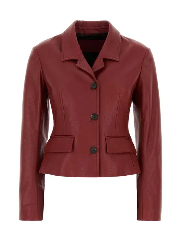 FERRAGAMO Leather Jacket - Red