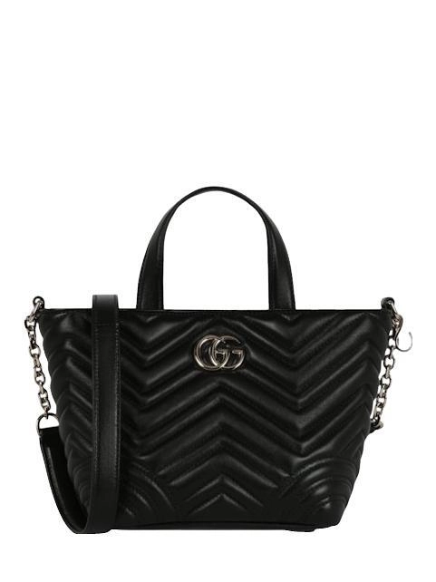 Gucci Betty Quilted Leather Tote Bag - Black