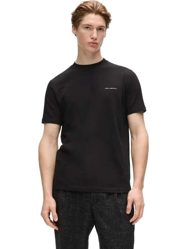 Karl Lagerfeld Metallic Logo T-shirt - Black