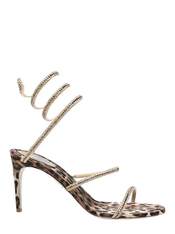 Rene Caovilla Cleo Animalier 80 Sandals - Multicolor