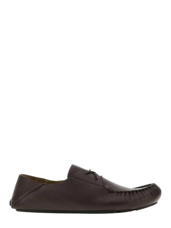 Loewe Dark Leather Rambla Loafers - Brown