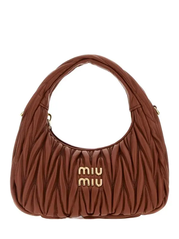 Miu Miu Copper Nappa Leather Wander Handbag - Orange