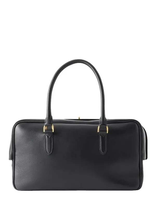 Balenciaga Le 7 Leather Shoulder Bag - Black