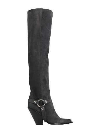 SONORA Lead Leather Boots - Grey