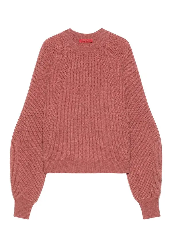 Max & Co. Wool-cashmere Balloon Sleeve Sweater - Brown