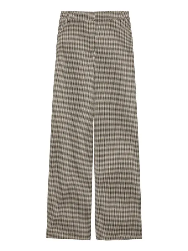Max & Co. Houndstooth Check Wide-leg Trousers - Beige