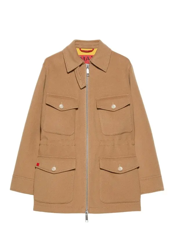 Max & Co. Virgin Wool Utility Jacket - Brown