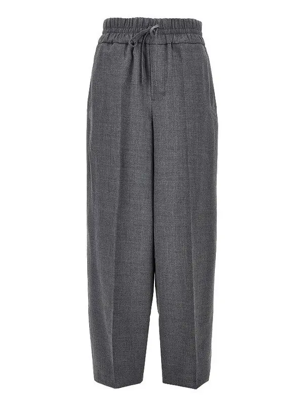 AMI Paris Mélange Virgin Wool Pants - Grey